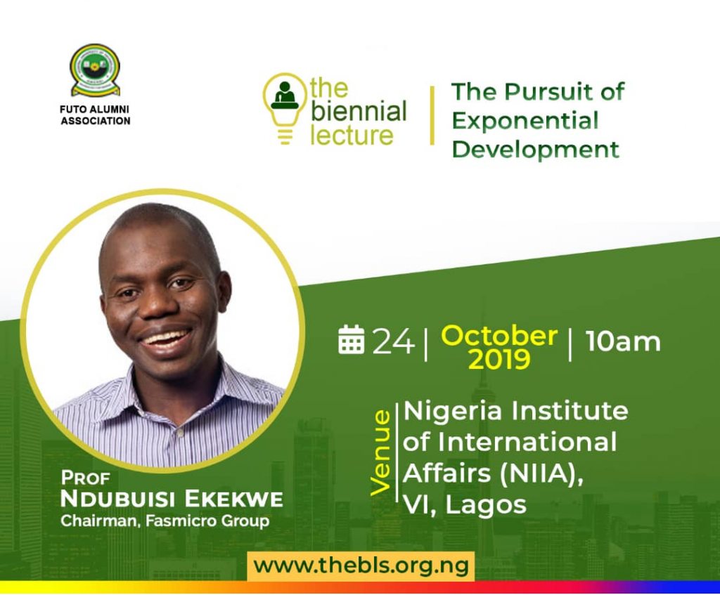 Ndubuisi Ekekwe To Deliver FUTO Alumni 2019 Biennial Lecture [Register, FREE] - Tekedia