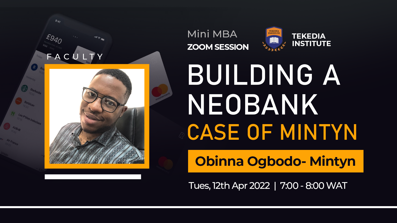 Tekedia Live: Building a Neobank - Case Study of Mintyn - Tekedia