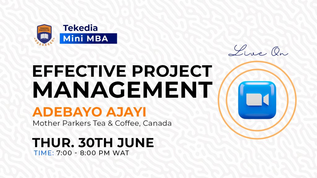 Effective Project Management and New Product Launch - Tekedia Institute ...