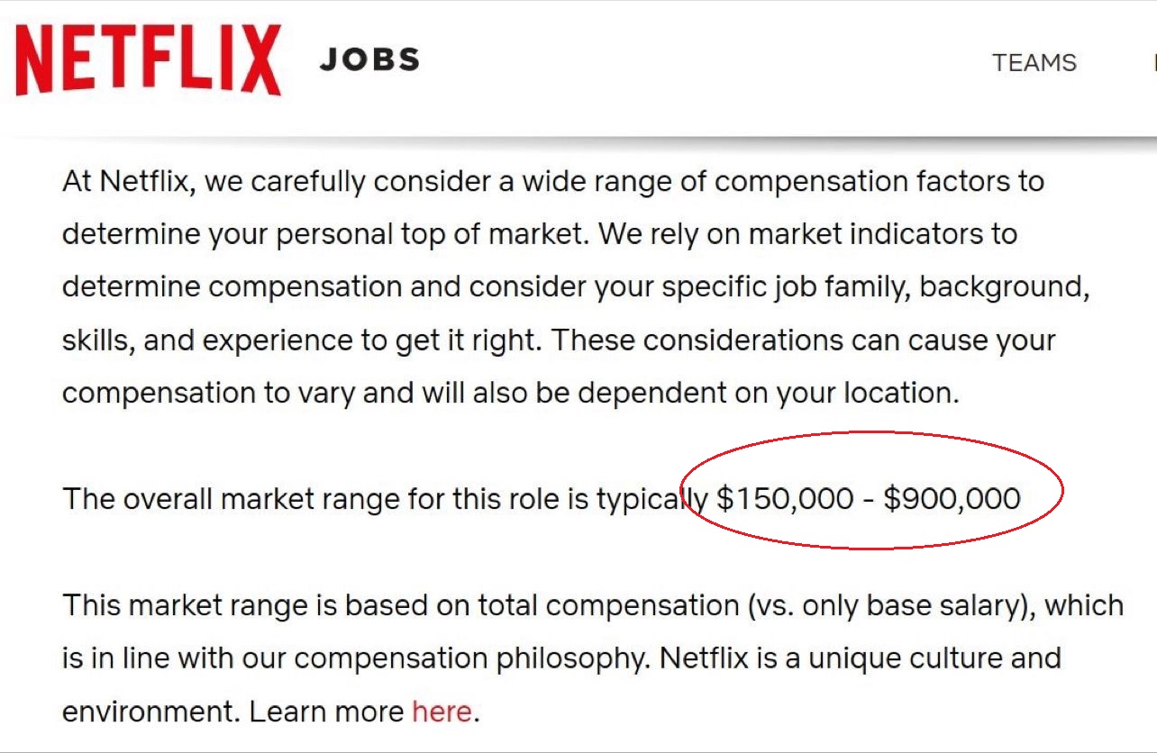 The Netflix’s Salary Range of $150k – $900k for Data Engineer (L5 ...