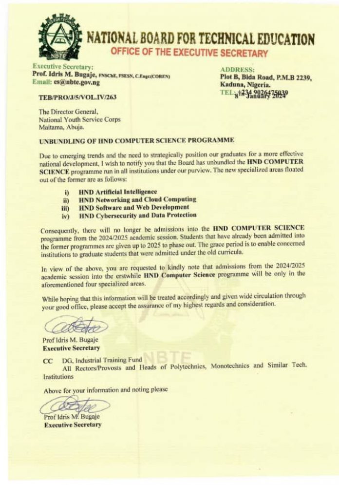 Nigeria’s Mistake on Breaking HND Computer Science Into 4 Programs ...