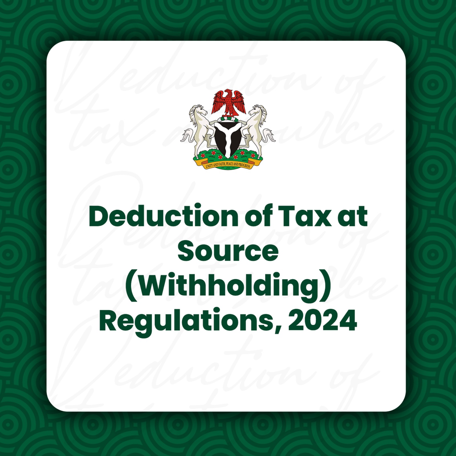 As Nigeria Upgrades Withholding Tax Regime, We Must Update the TRUST ...