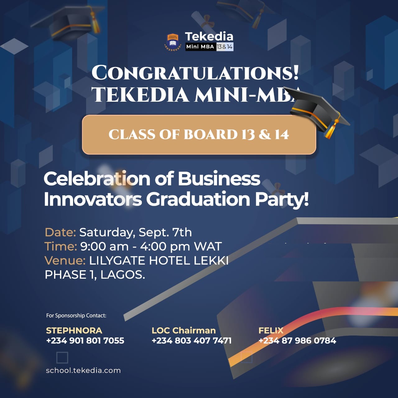 Tekedia Mini-MBA Graduation Party is Sept 7 at LilyGate Hotel Lekki ...
